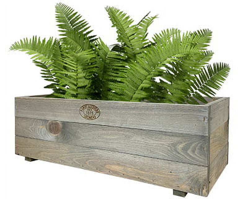 Esschert Design Wooden Rectangular Planter, Gray, 23.25"L - Walmart.com