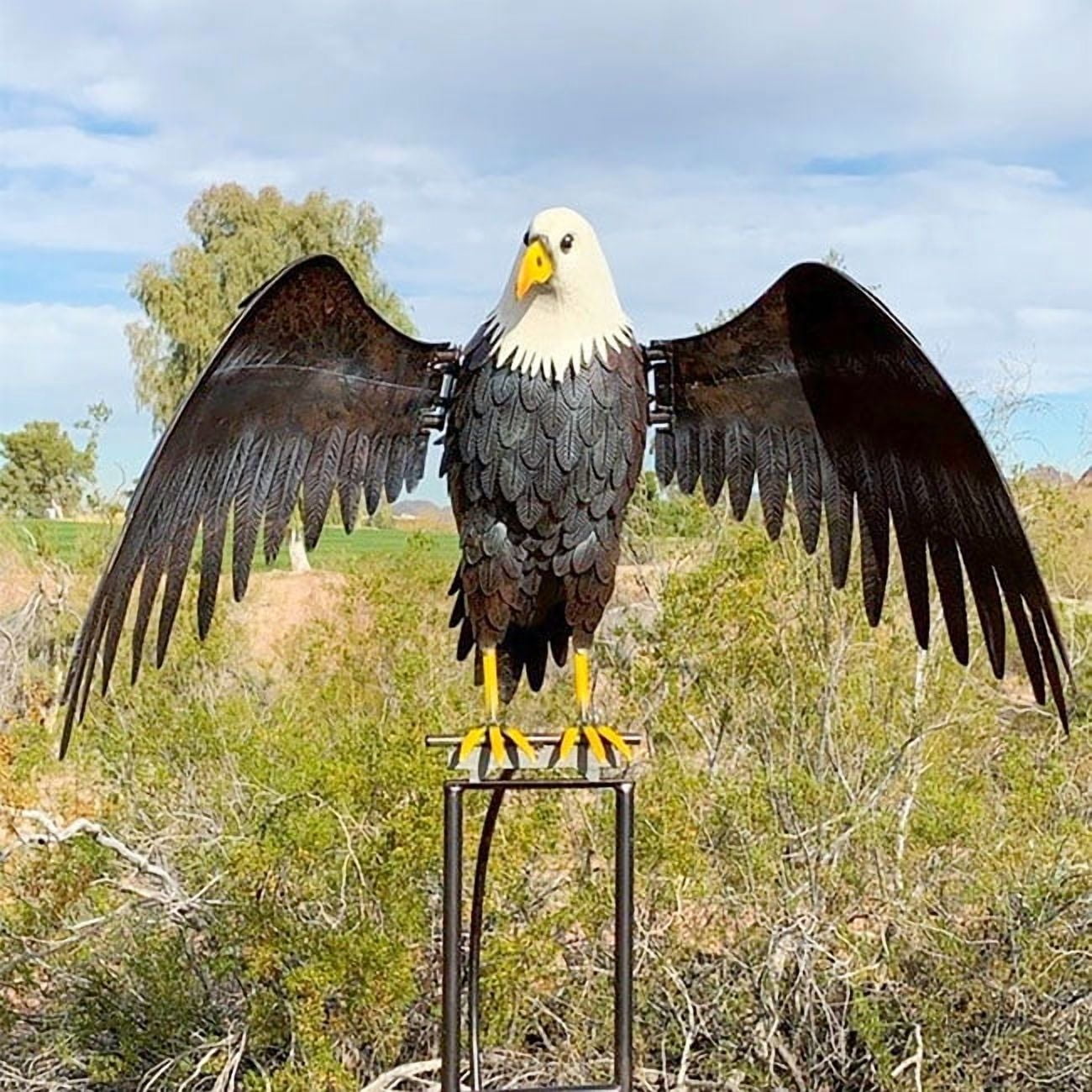 Esschert Staked Metal GIANT Bald Eagle Rocker, 89"H - Walmart.com