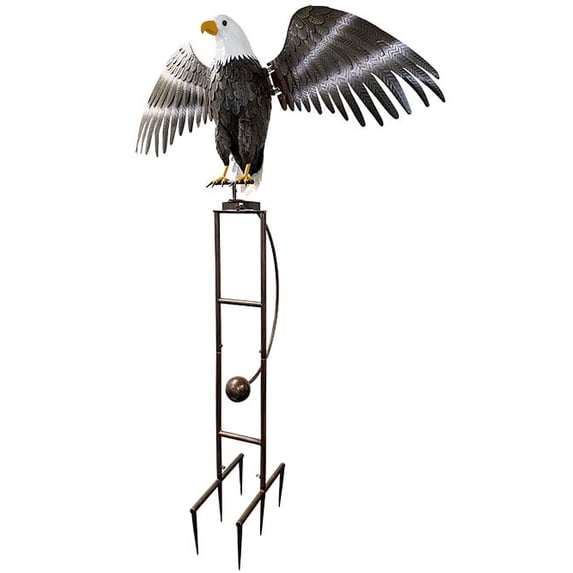 Esschert Staked GIANT Bald Eagle Rocker, 89"H, Metal - Walmart.com