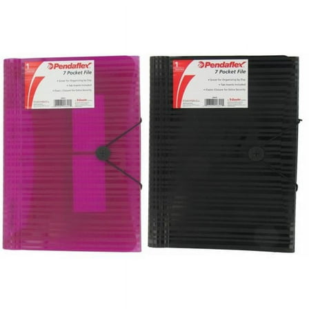 Pendaflex Glow Poly File Folders, 1/3 Cut Top Tab, Letter, Assorted ...
