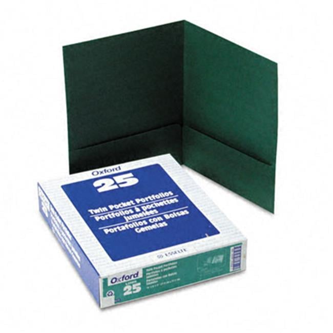 Esselte Pendaflex Twin-Pocket Portfolio Linen Paper Hunter Green Hunter ...