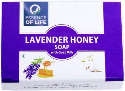 Essence of Life Lavender Honey Soap with Goat milk Pack of 2 100gms ...