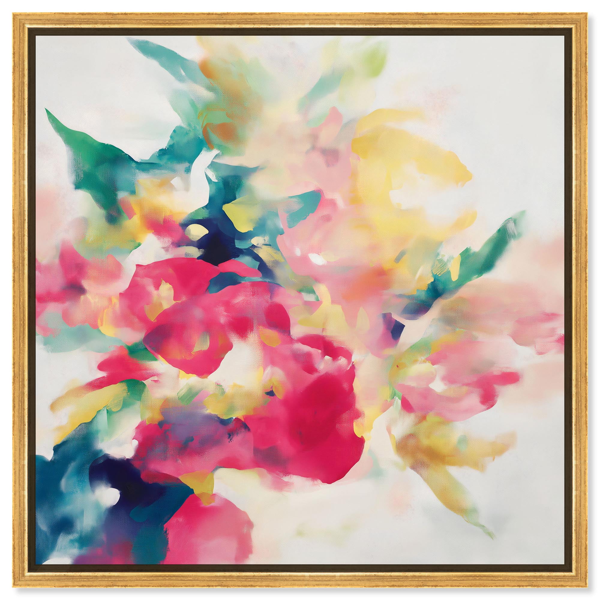 Essence of a Flower II Canvas Colorful Spring Art by Art Remedy, Gold ...