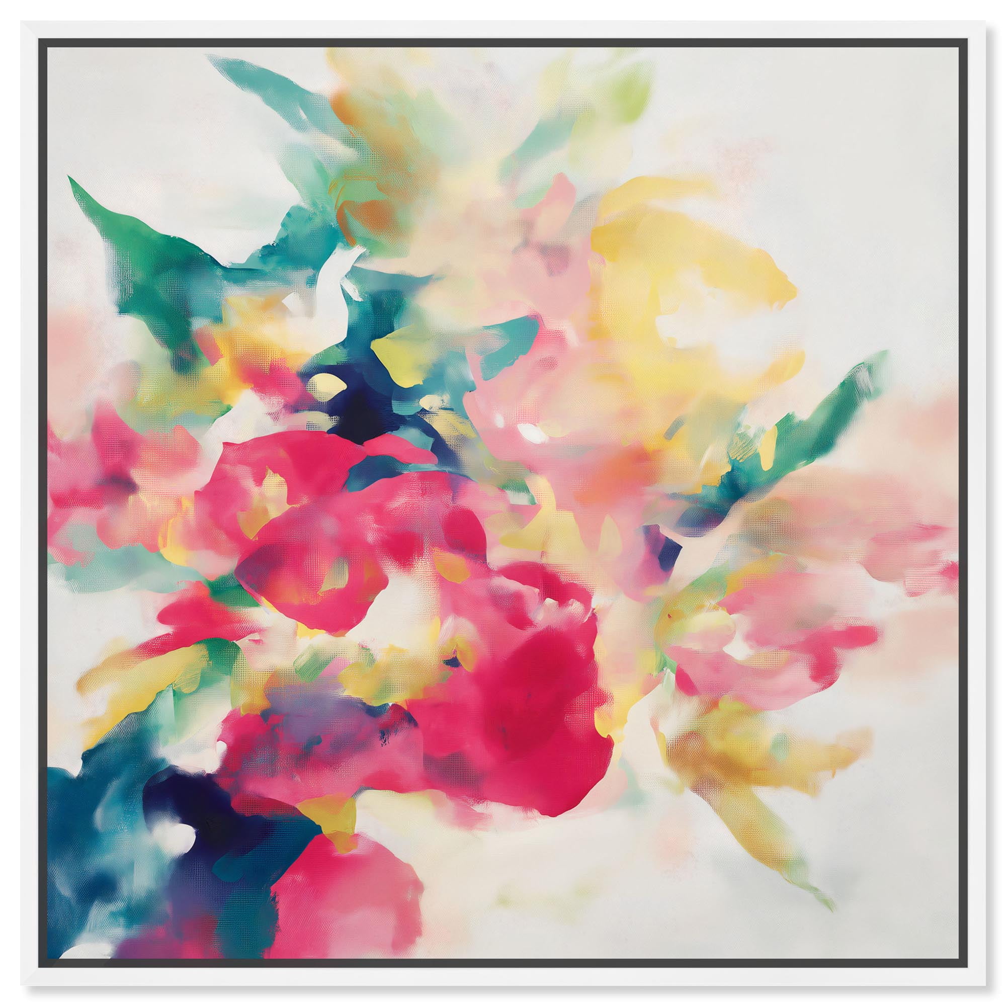 Essence of a Flower II Canvas Colorful Spring Art by Art Remedy, White ...