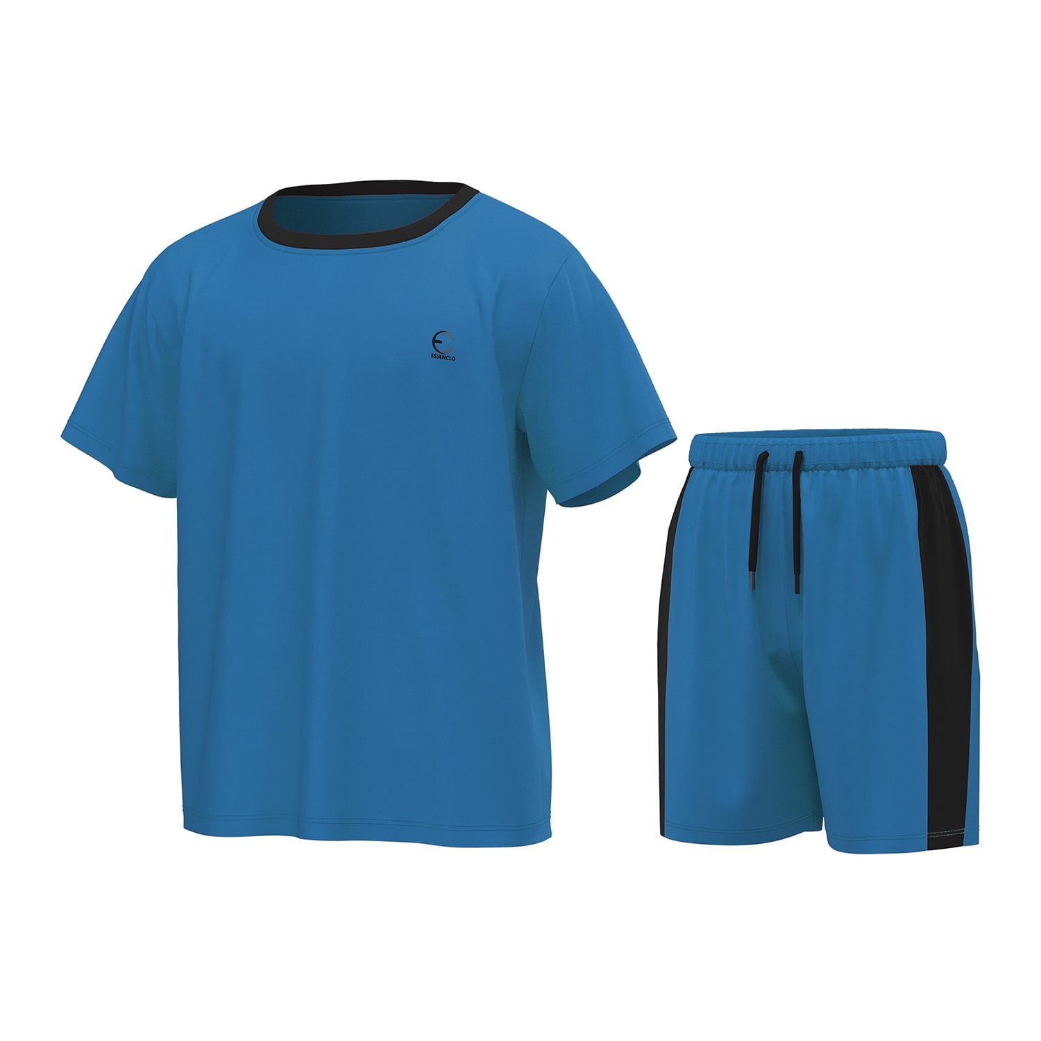 Essenclo Boys Athletic Set, T Shirt and Athletic Shorts, Size 3-16, 2 ...