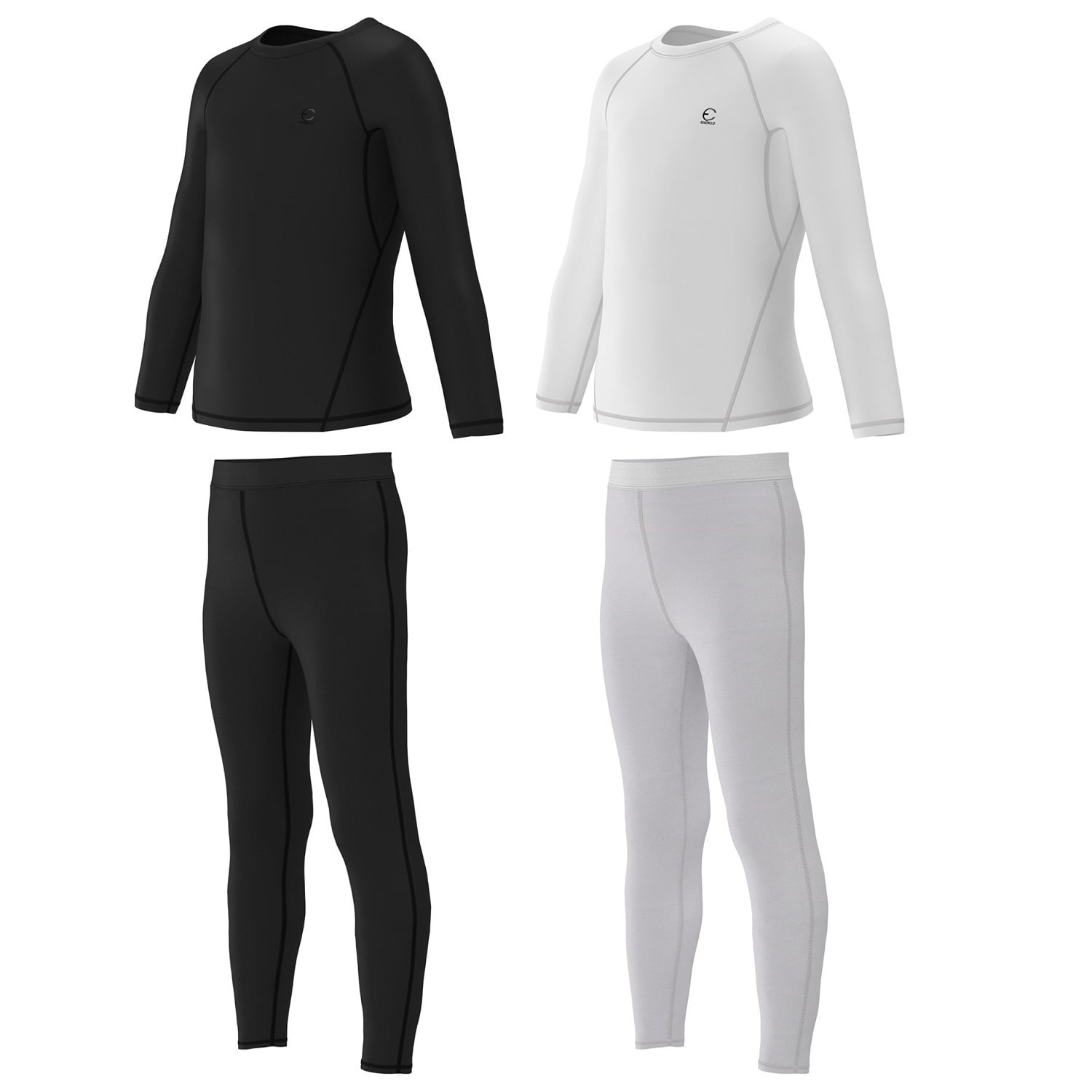 Essenclo Boys Compression Pants and Youth Athletic Shirts Set 3 or 4 ...