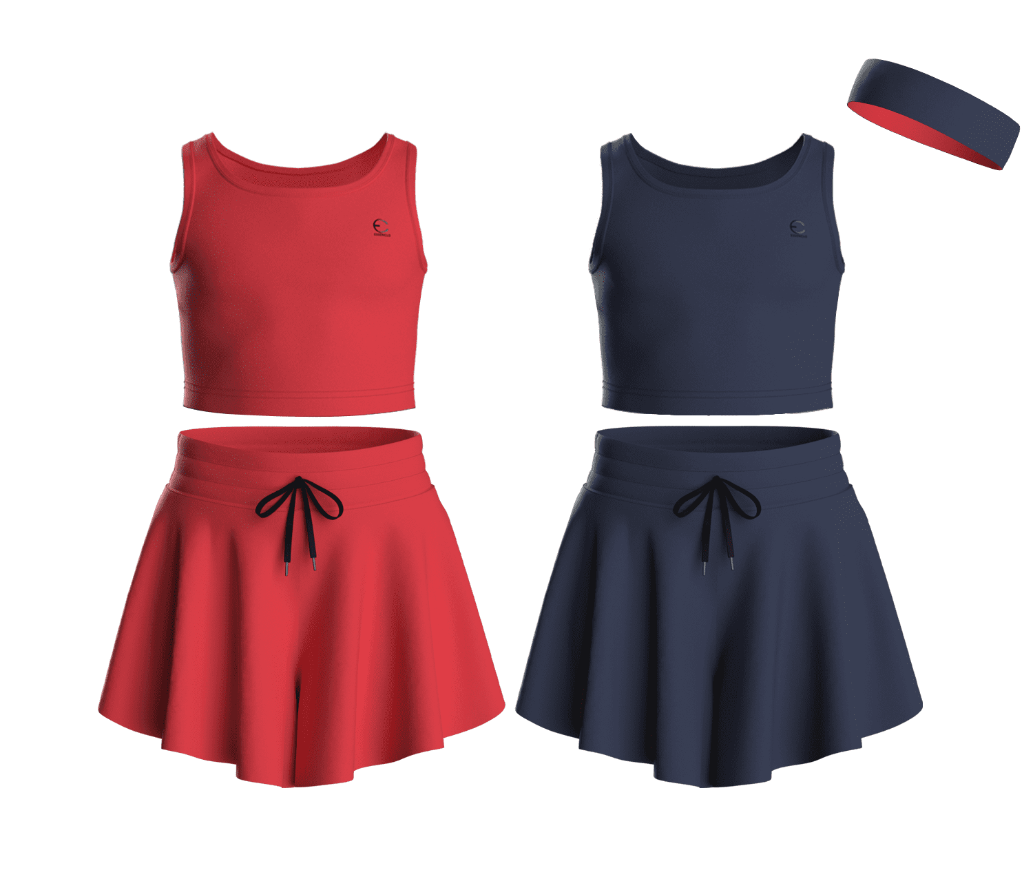 Essenclo Girls Athletic Set, Tank Top and Butterfly Shorts Skirt with ...