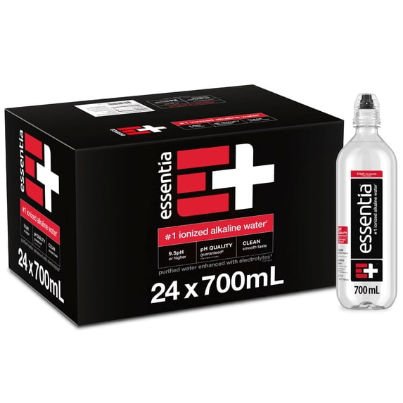 Essentia Water, Ionized Alkaline Water, 9.5 pH, 576 fl oz, 24-Pack ...