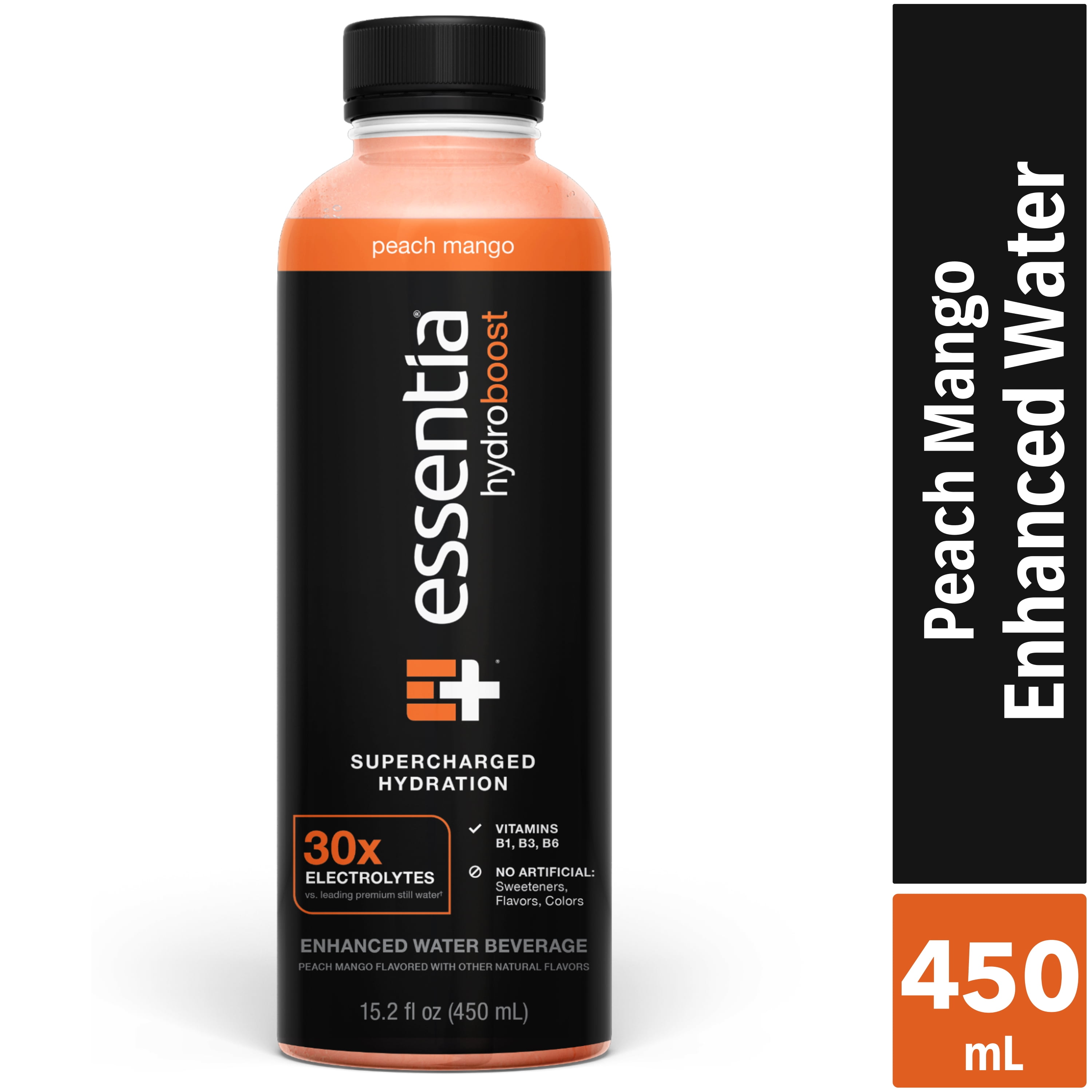 Essentia Hydroboost Enhanced Purified Mineral Water, Peach Mango, 450 ...