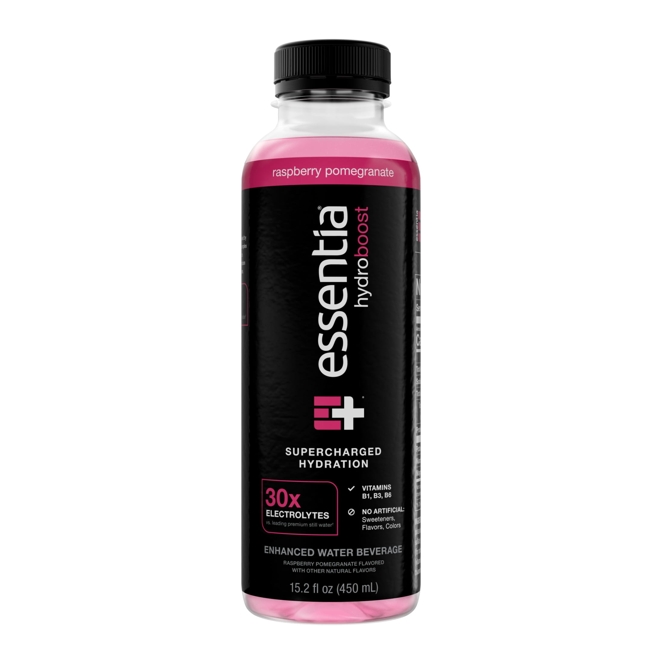 Essentia Hydroboost Flavored Bottled Water, 450 ml, Raspberry ...