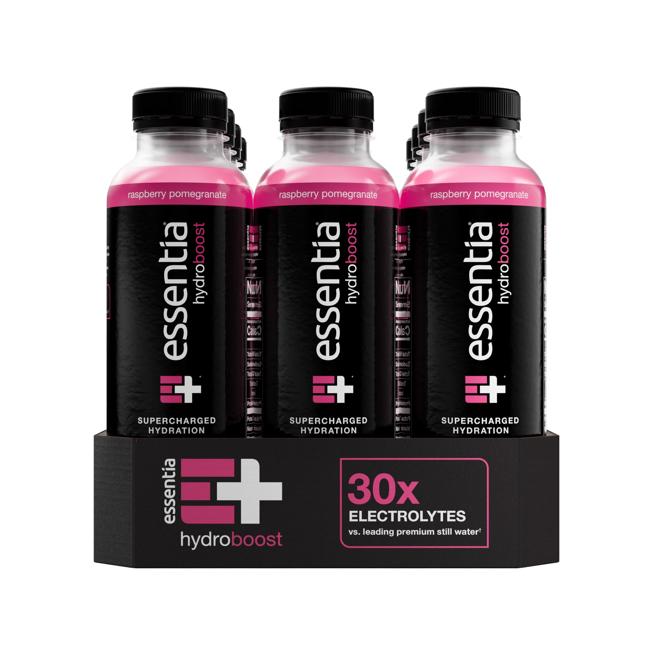 Essentia Hydroboost Enhanced Flavored Bottled Water, Raspberry Pomegranate, 450 ml, 12 Bottles ...