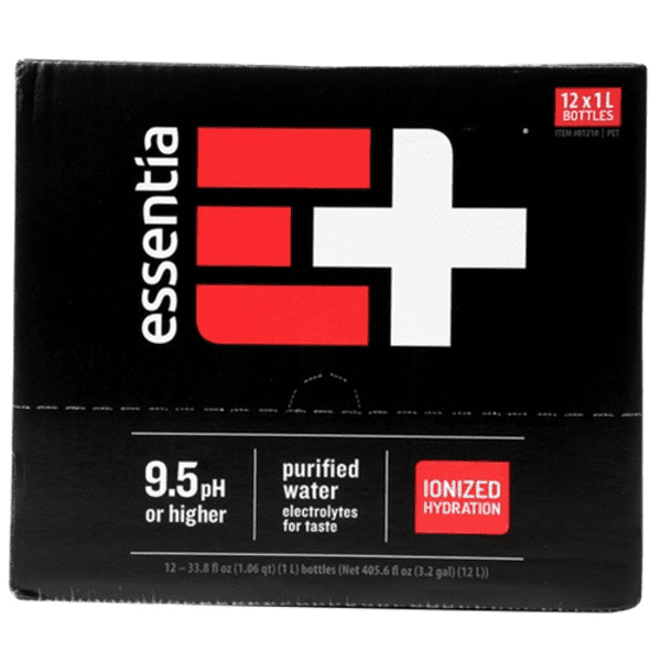 Essentia Ionized Alkaline Water 12 Pack of 1 L Bottles 33.8 fl oz ...