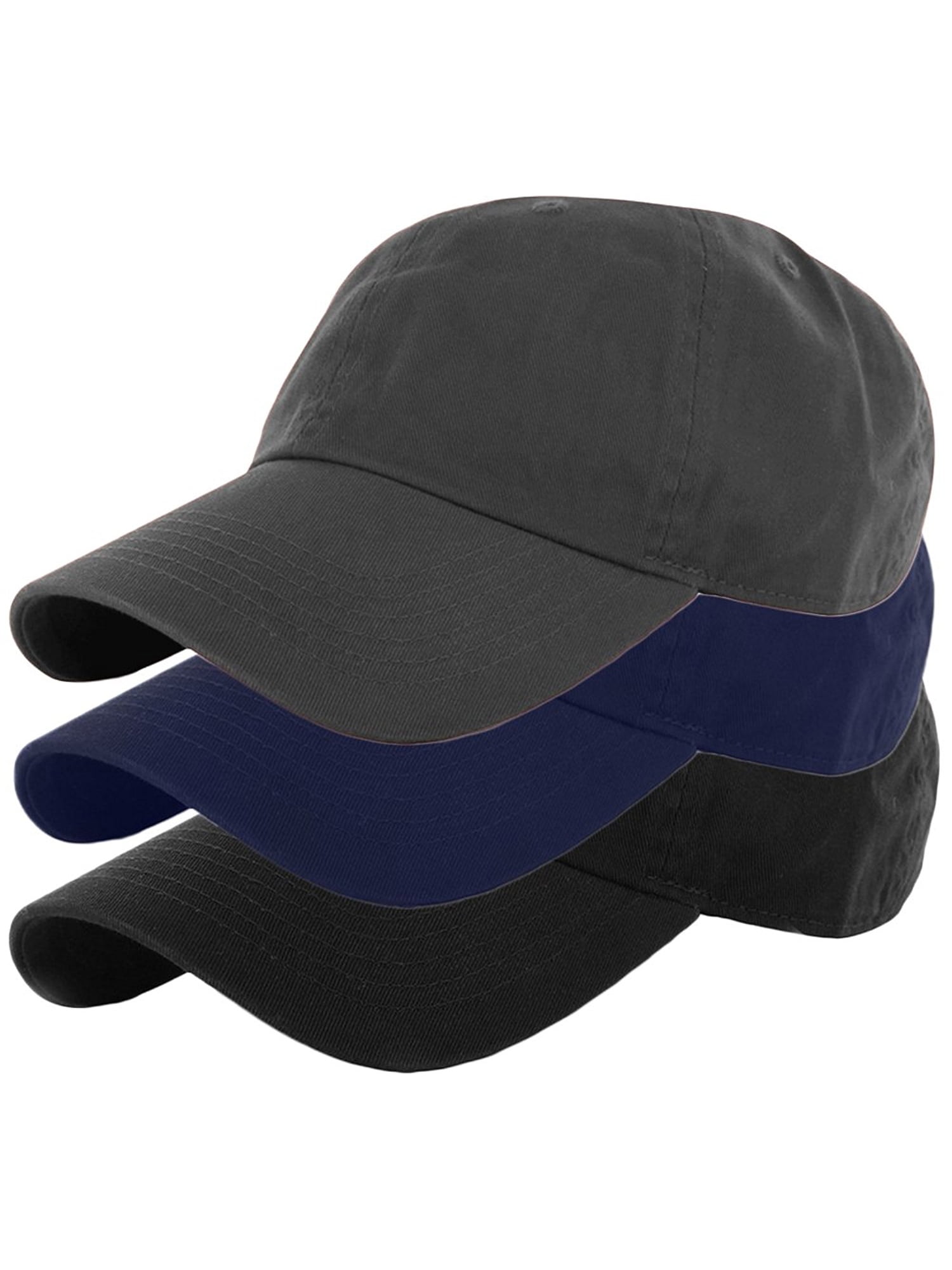 Essential Basic Plain Dad Hat 100% Cotton Unstructured Hat Unisex Strap ...
