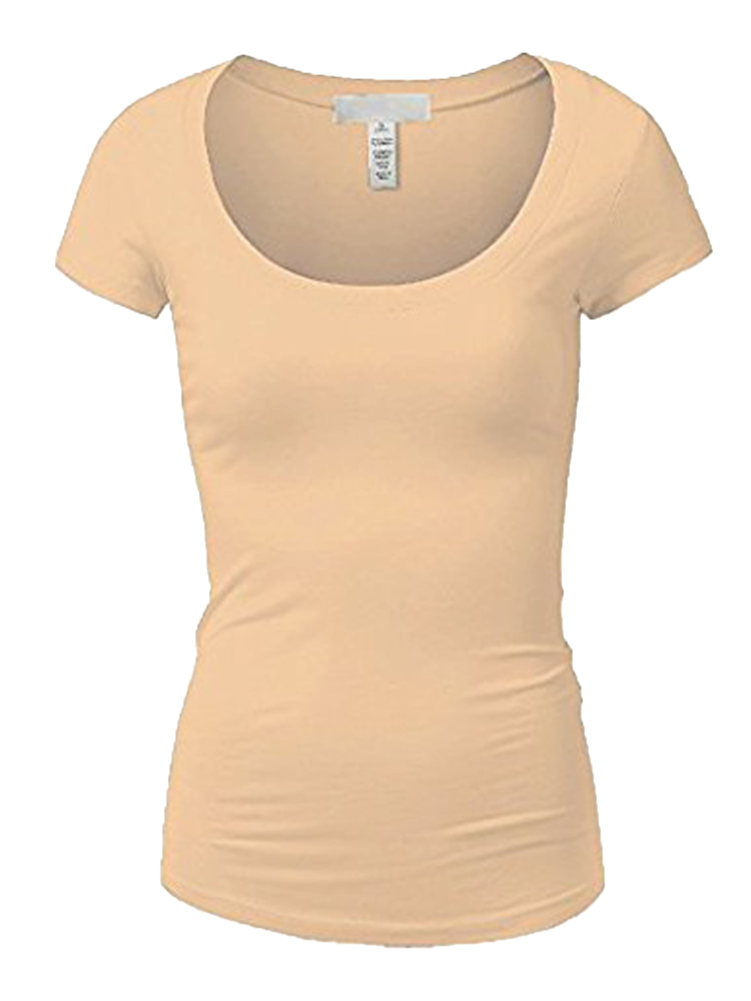Essential Basic Scoop Neck Short Sleeve Tee for Women Tshirt - Junior ...