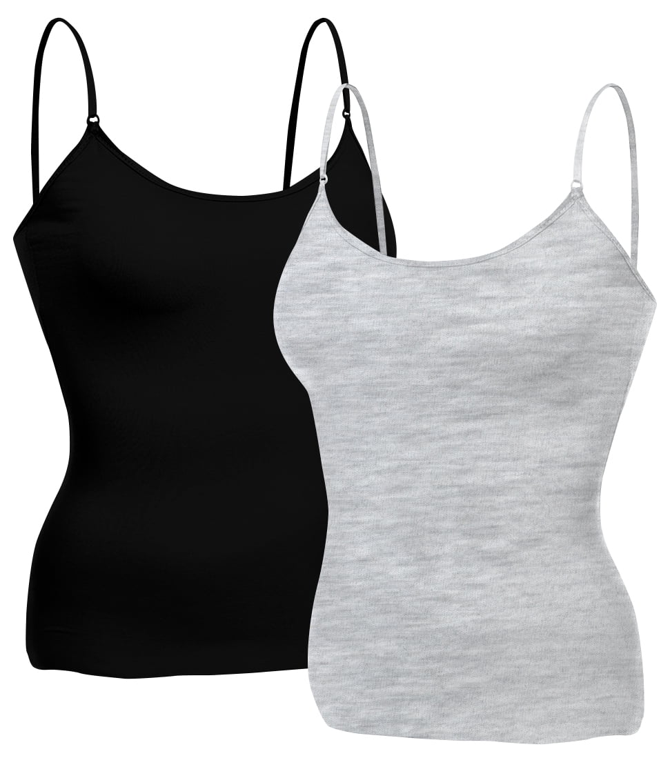 Essential Basic Women Layering Basic Short Camisole Cami Adjustable ...