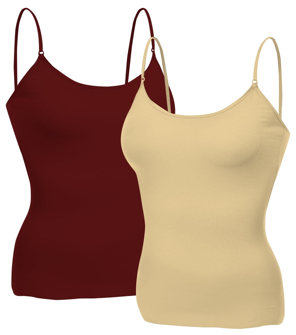 Essential Basic Women Layering Basic Short Camisole Cami Adjustable ...