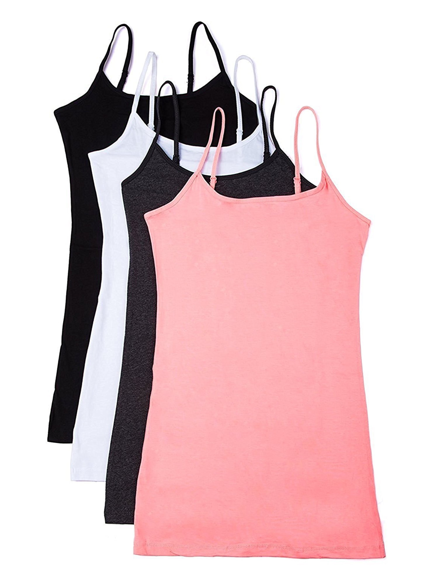 Essential Basic Women's Cami Tanks Value Pack, Adjustable Spaghetti ...