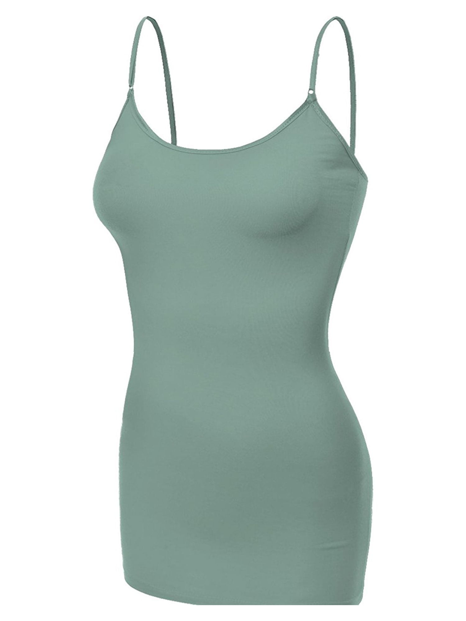 Essential Basic Women's Basic Casual Long Camisole Cami Top Regular and ...
