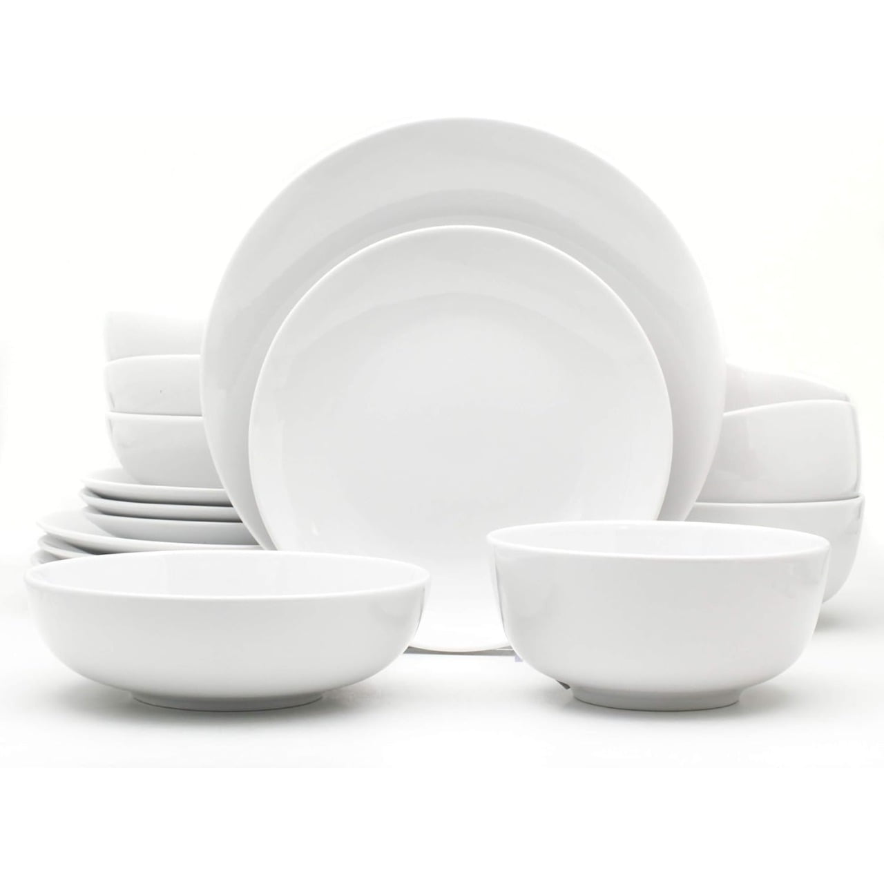 Essential Collection Porcelain Dinnerware and Serveware, 16 Piece ...