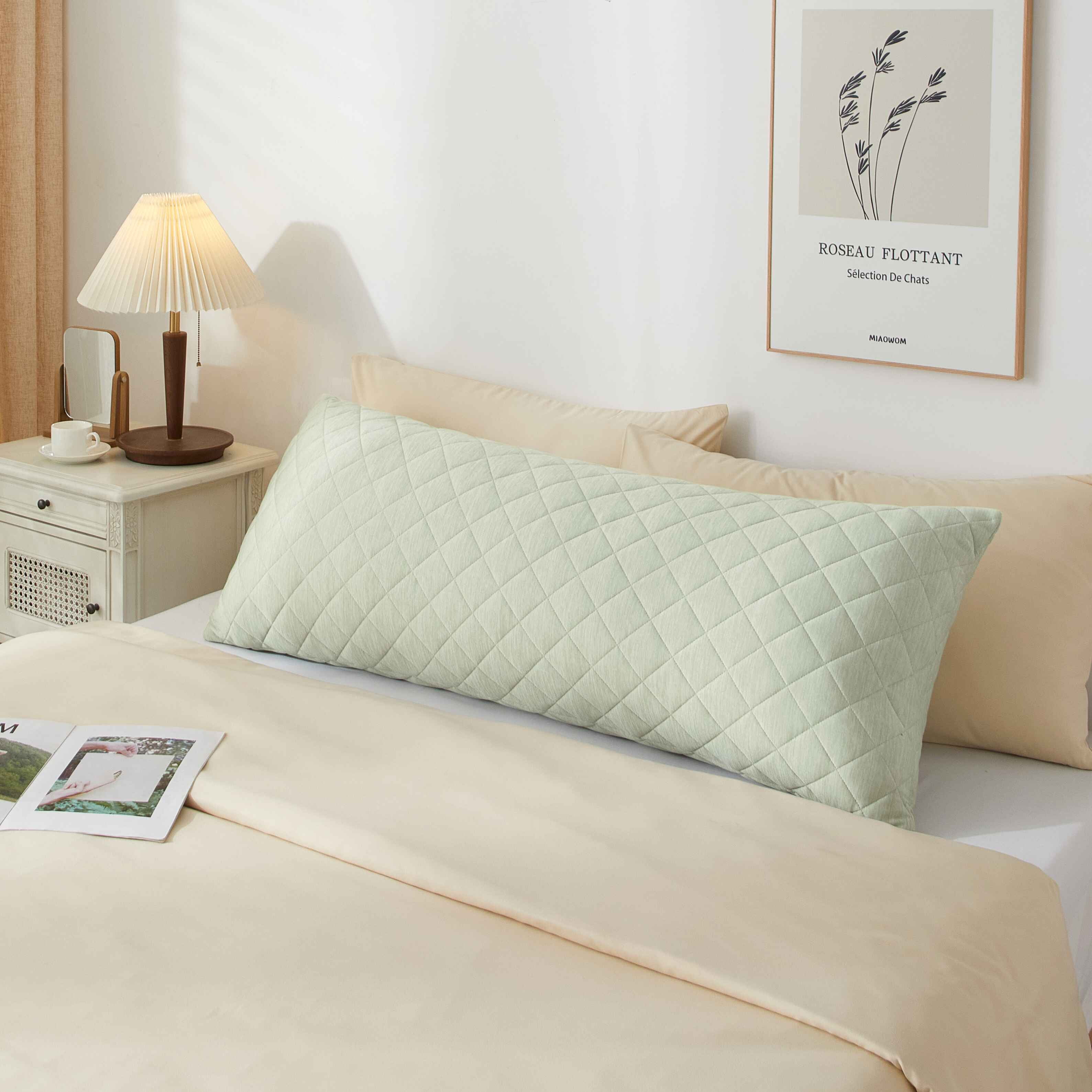 Essential Cooling Body Pillow for All Seasons, Mint Green, 20" x 48", Adult/Teen - Walmart.com