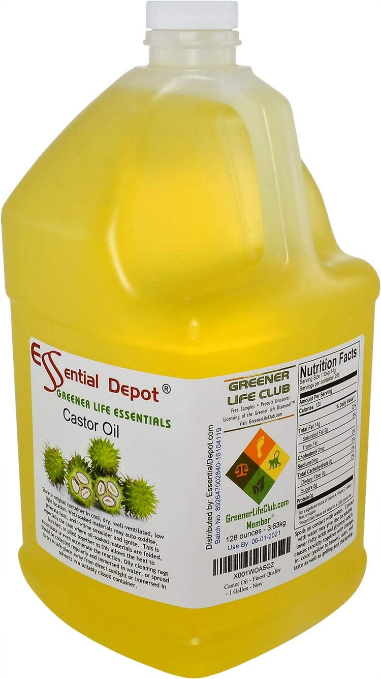 Essential Depot Castor Oil -1 Gallon - 128 oz - safety sealed HDPE ...