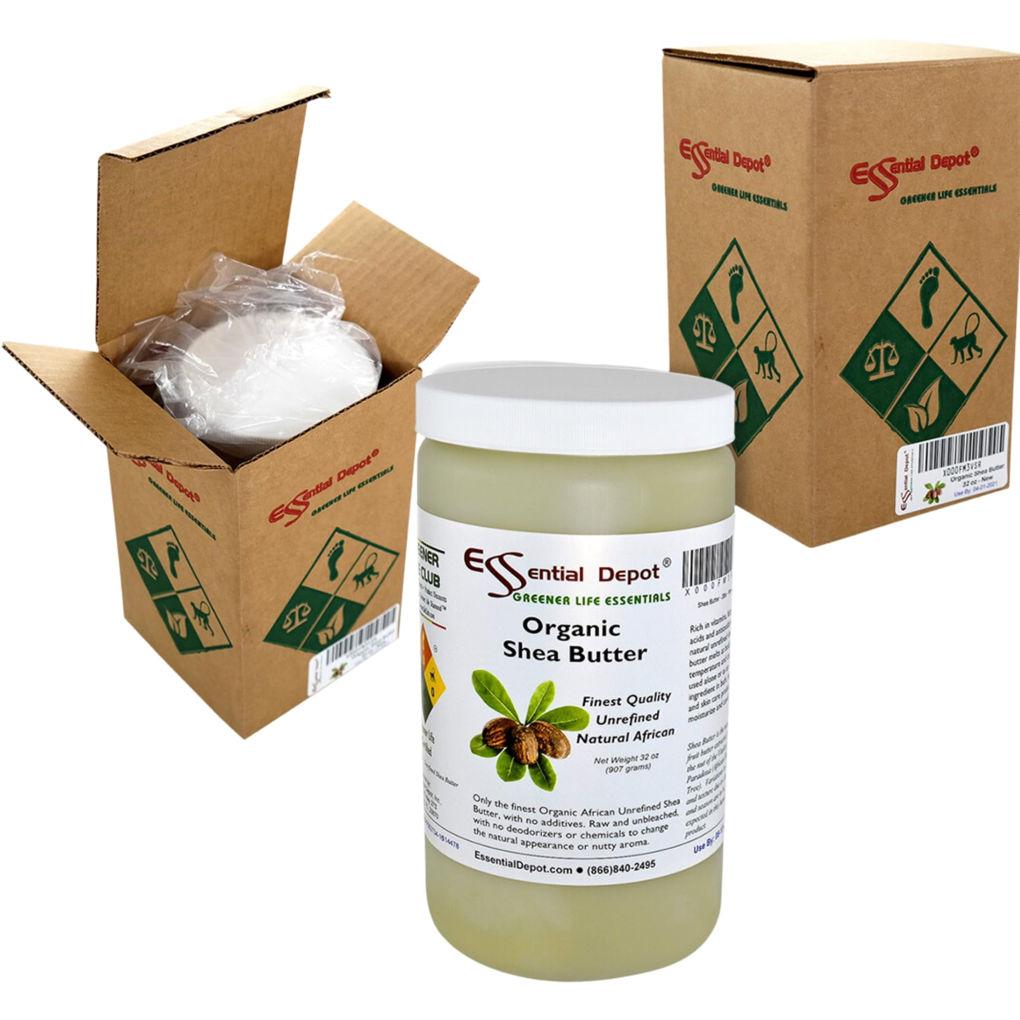 Essential Depot Shea Butter - 32 oz. - 2 lbs - Organic - Unrefined - In ...