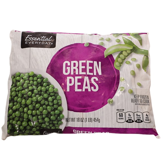 Essential Everyday Foods Green Peas Frozen Whole - Ideal for Sides ...