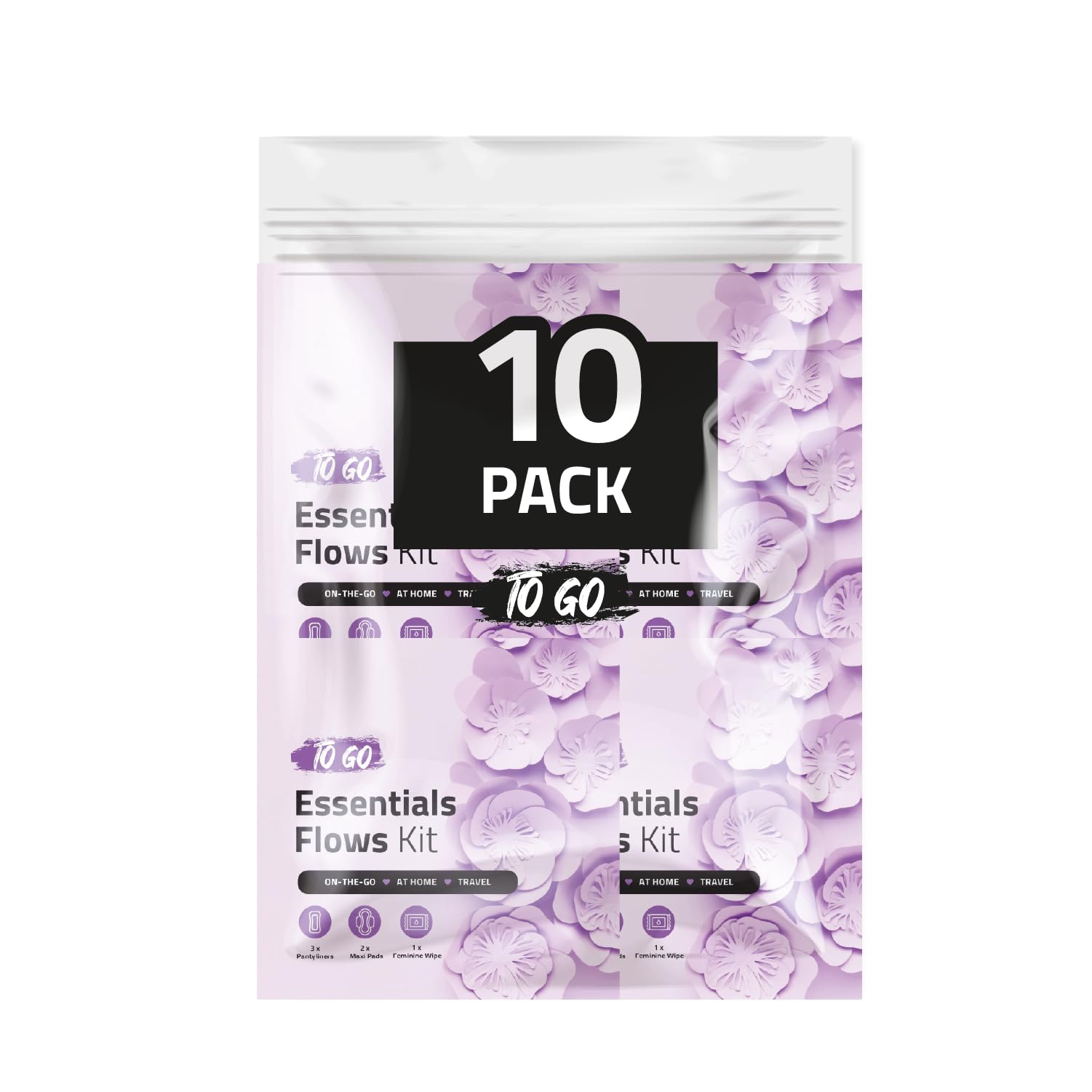 Essential Flows Kit with 3 Pantiliners, 2 Maxi Pads & 1 Feminine Wipe ...