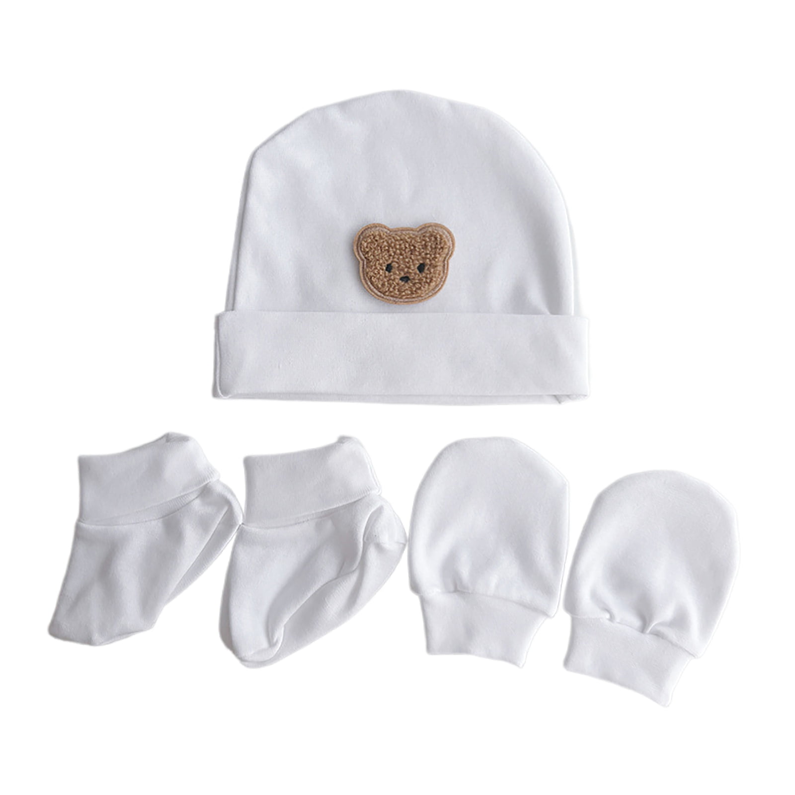 Essential Hat & Mittens Set Baby Hat with Not scratch Gloves & Sock set ...