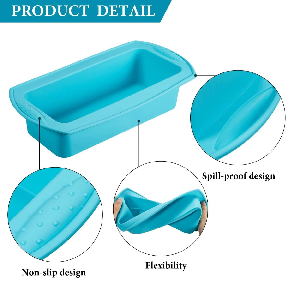Essential Ideal Nonstick Silicone Loaf Bread Toast Mould for Effortless ...