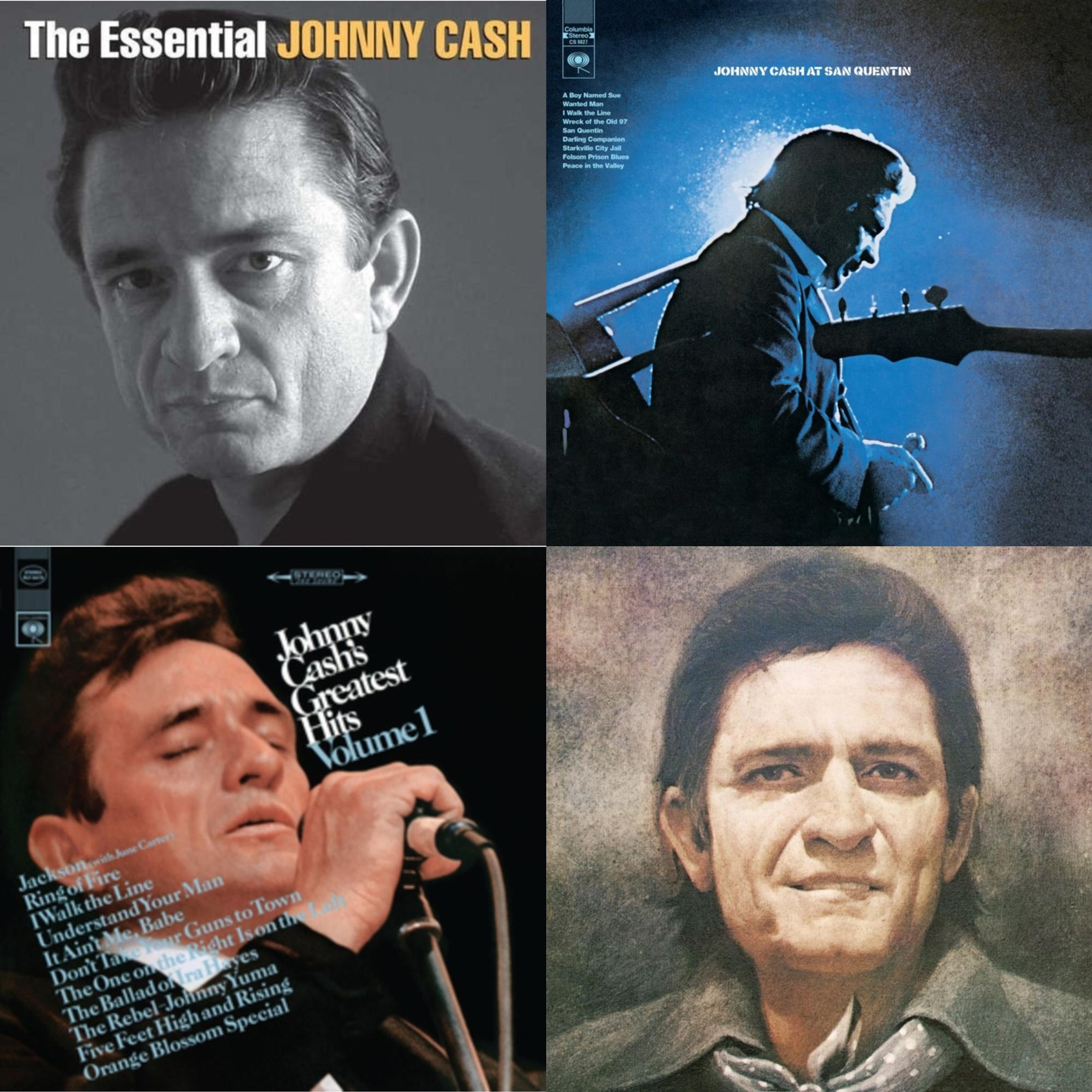 At San Quentin & Greatest Hits, Volume 1 & Johnny Cash Collection: His ...