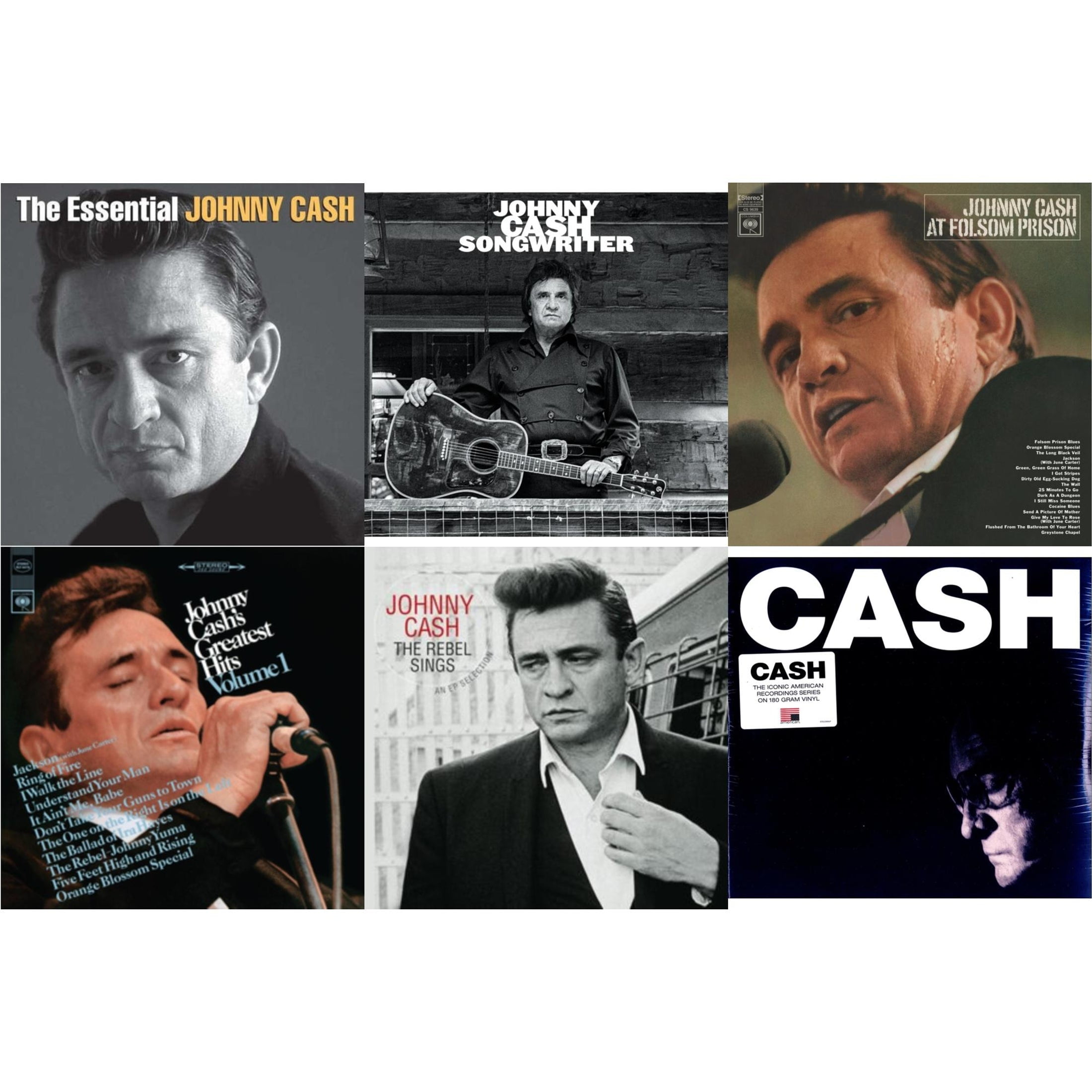 Essential Johnny Cash & Songwriter & At Folsom Prison & Greatest Hits ...