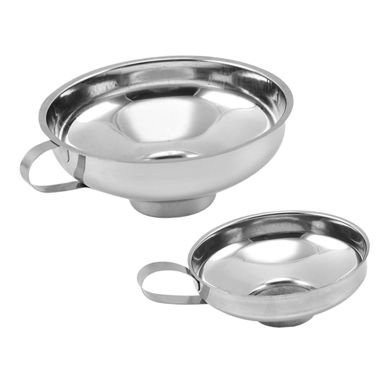 Essential Kitchen Tool 2-Piece Wide Mouth Stainless Steel Funnel for ...