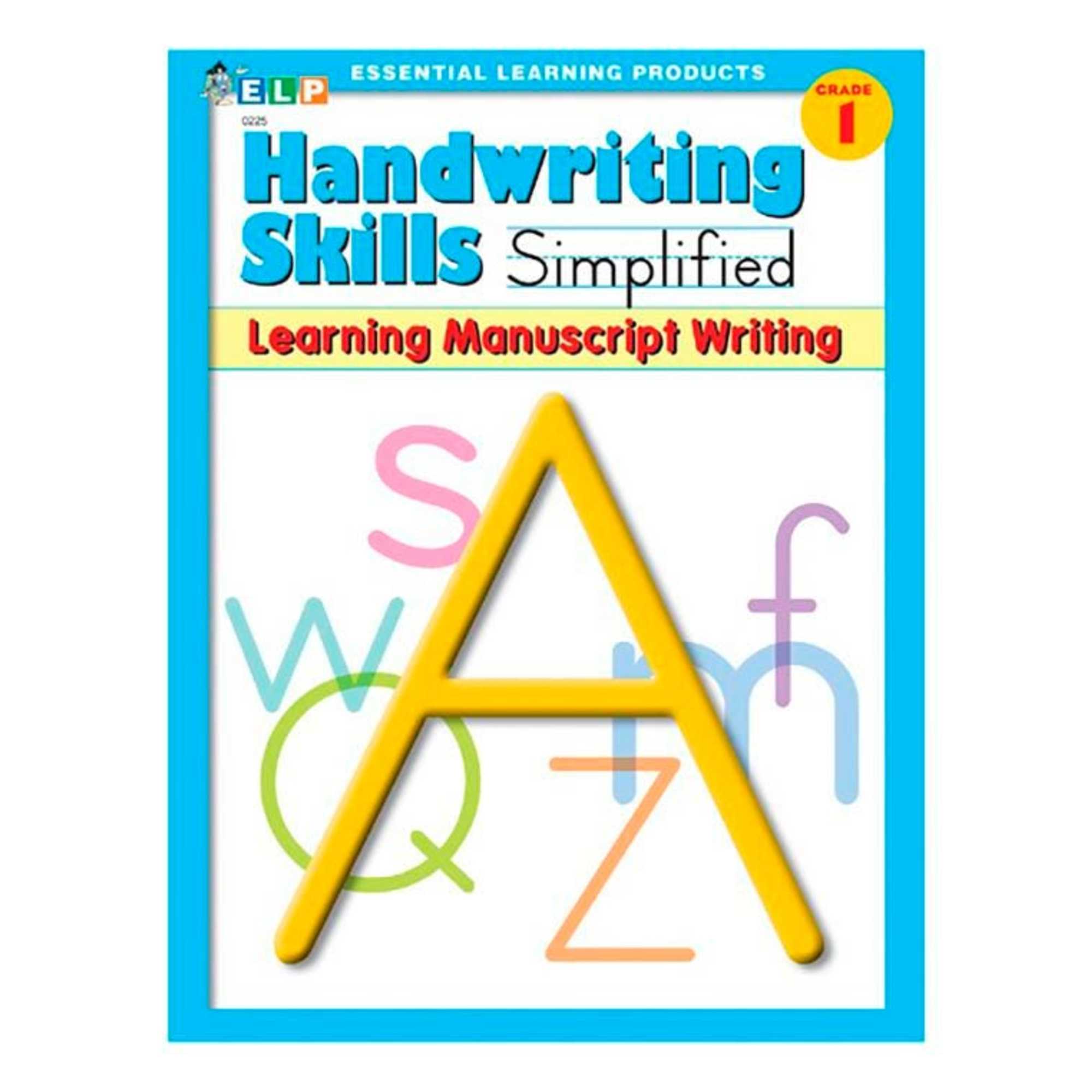 Essential Learning Products Learning Manuscript Writing Workbook, Grade ...