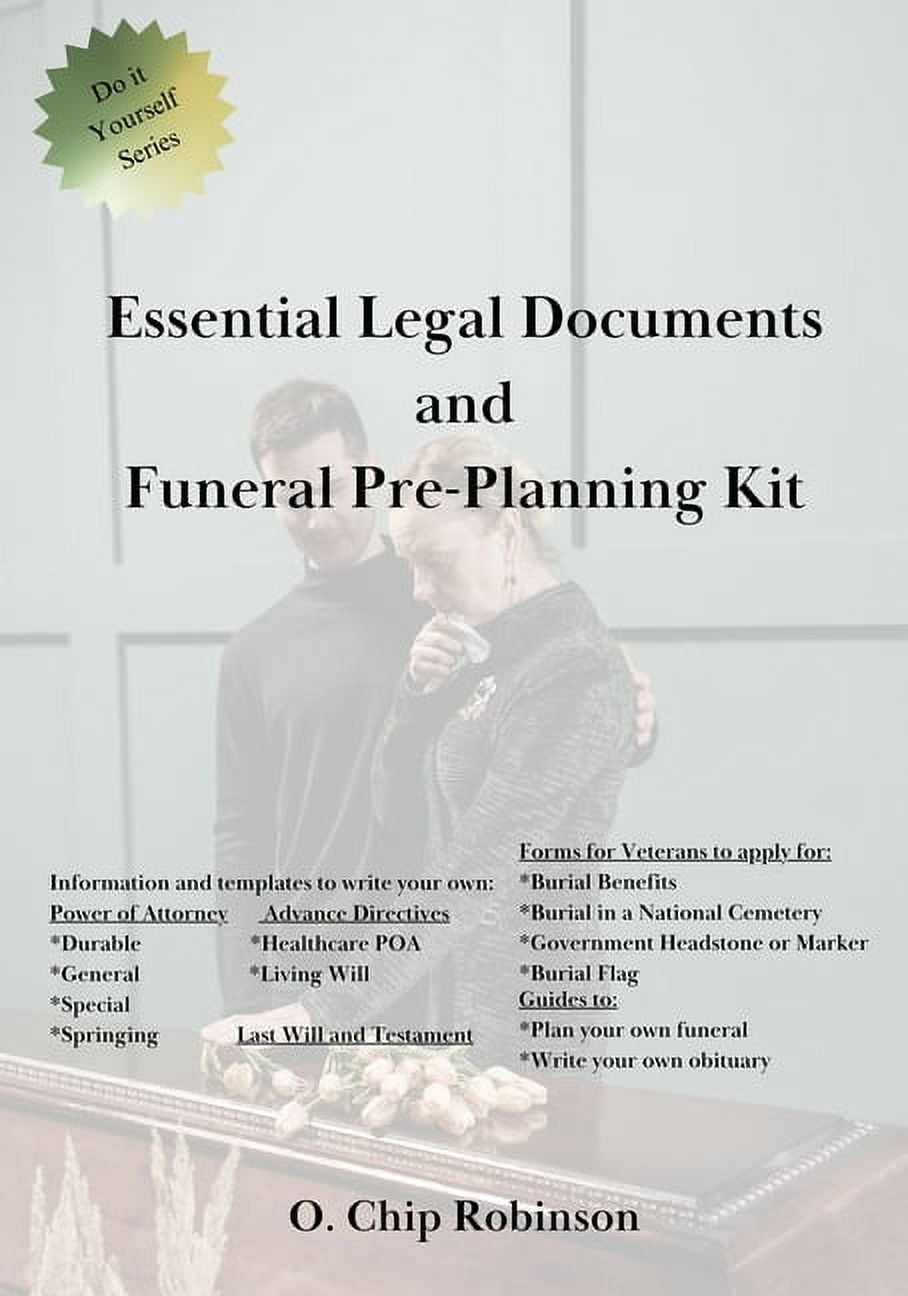 Essential Legal Documents and Funeral Pre-Planning Kit, (Paperback) - Walmart.com