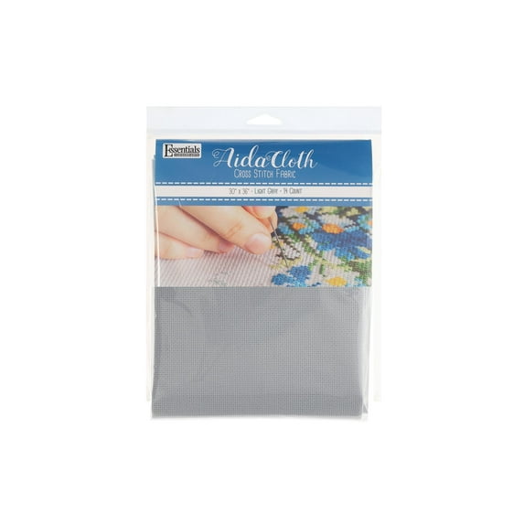 Essential by Leisure Arts Aida Cloth 14 Count, 30"x36", Light Gray ...