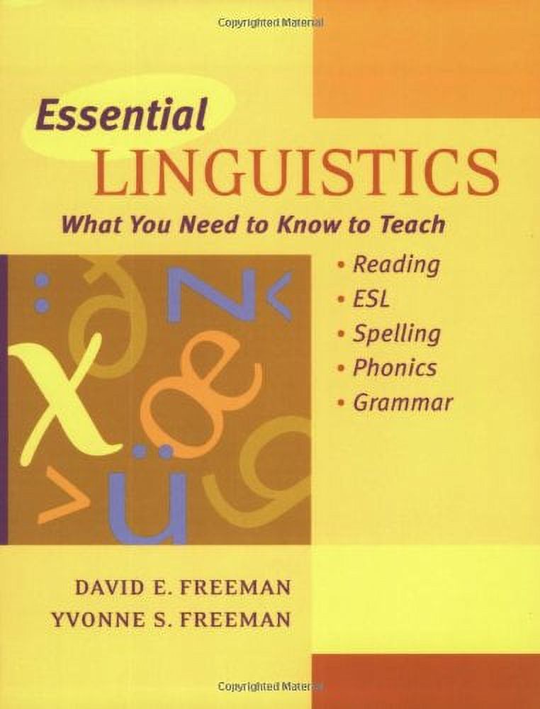 Pre-Owned Essential Linguistics: What You Need to Know to Teach Reading ...