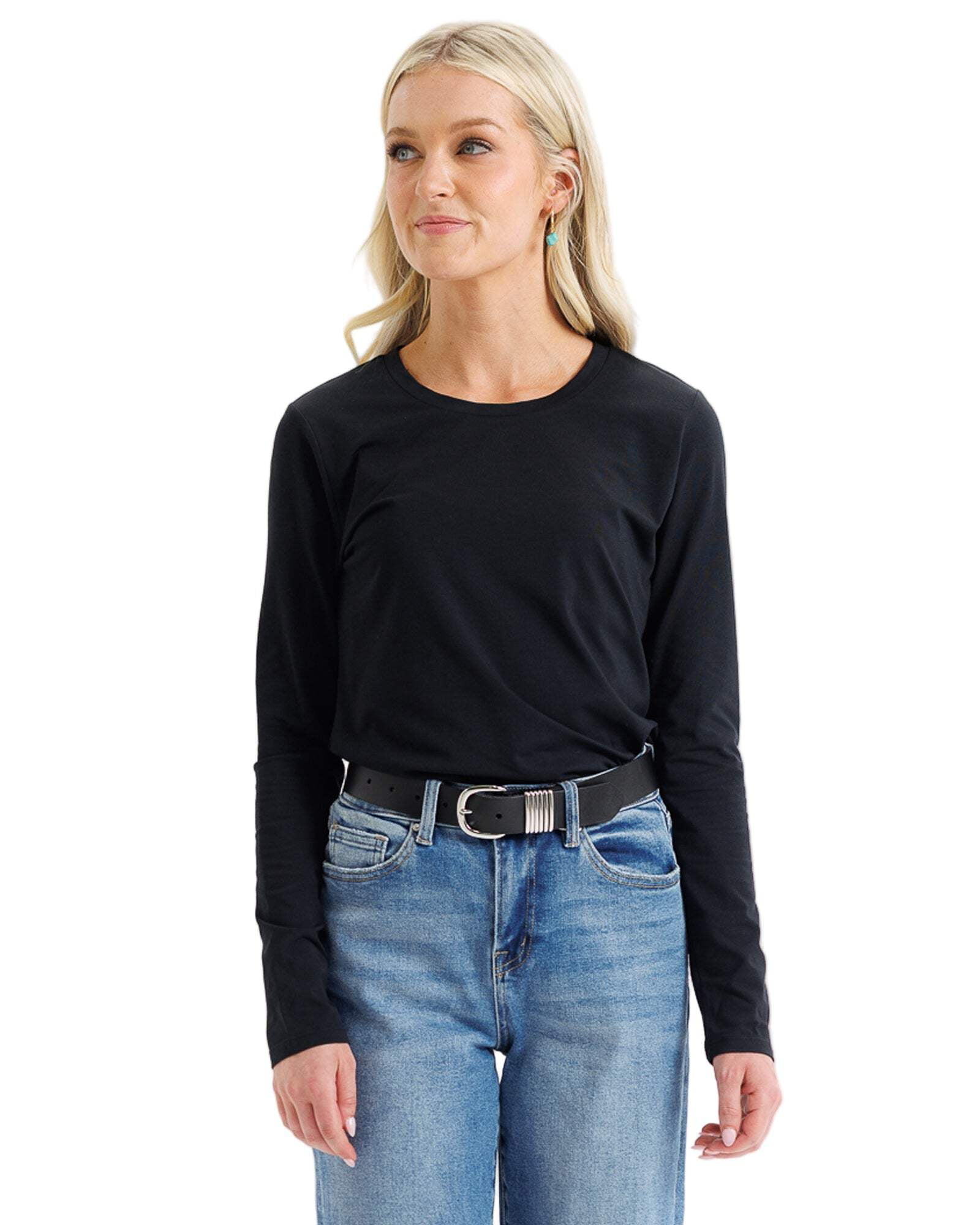 Essential Long Sleeve Tee - Walmart.com