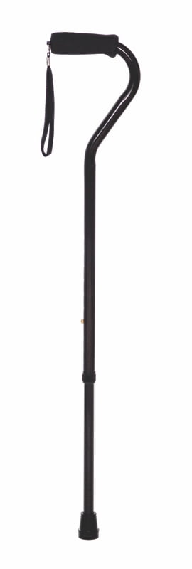 Essential Medical Supply Endurance Offset Handle Walking Cane in Black ...
