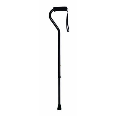 Drive Medical Foam Grip Offset Handle Walking Cane, Black - Walmart.com