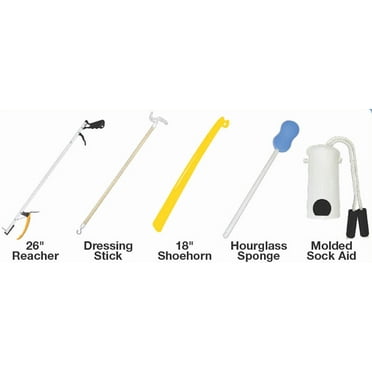 DMI Reach Assist Dressing Aid Kit with Sock Aid, Dressing Stick ...