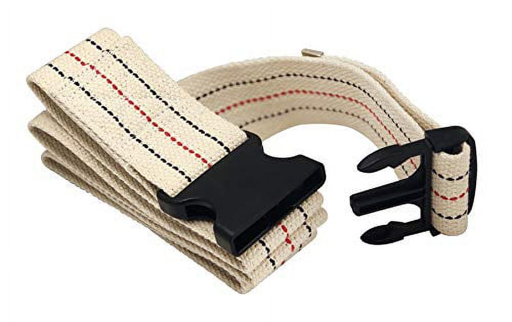 Essential Medical Supply Gait Belt with Plastic Buckle, 72 Inch, White ...