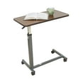 Essential Medical Supply Height Adjustable Overbed Table with Wood ...