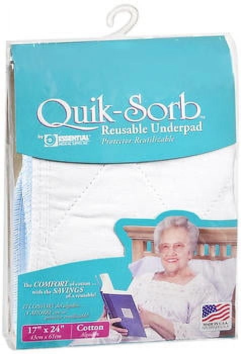 Essential Medical Supply Quik-Sorb Quilted Cotton Birdseye Reusable ...