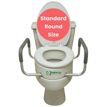 Drive Medical Elevated Toilet Seat with Removable Arms, Standard ...