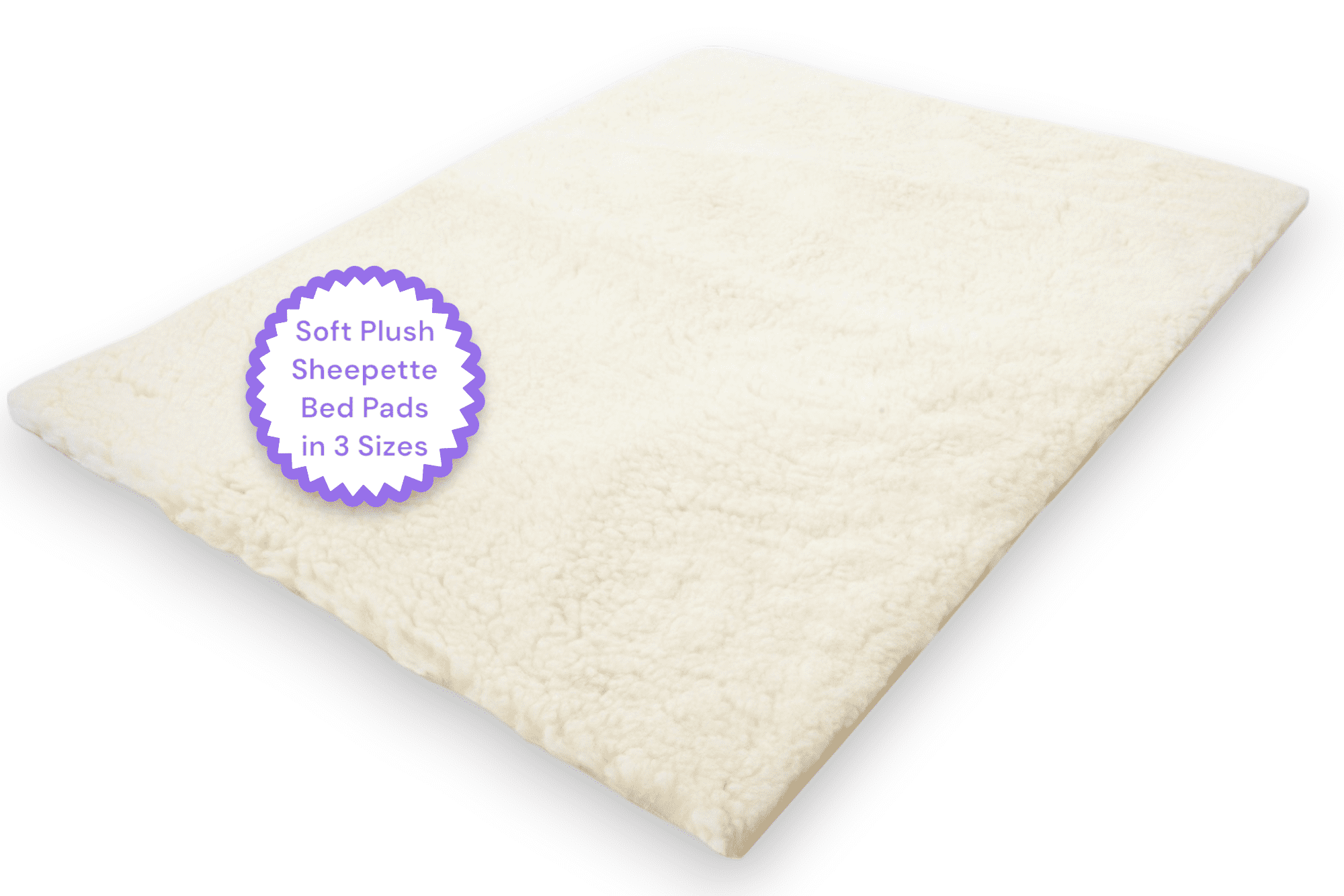 "Sheepette Synthetic Lambskin Bed Pad, 30"" x 40"", Machine Washable ...