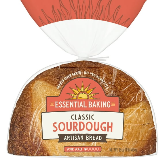 Essential Baking Classic Sliced Sourdough Bread, Non-GMO, 16 oz ...
