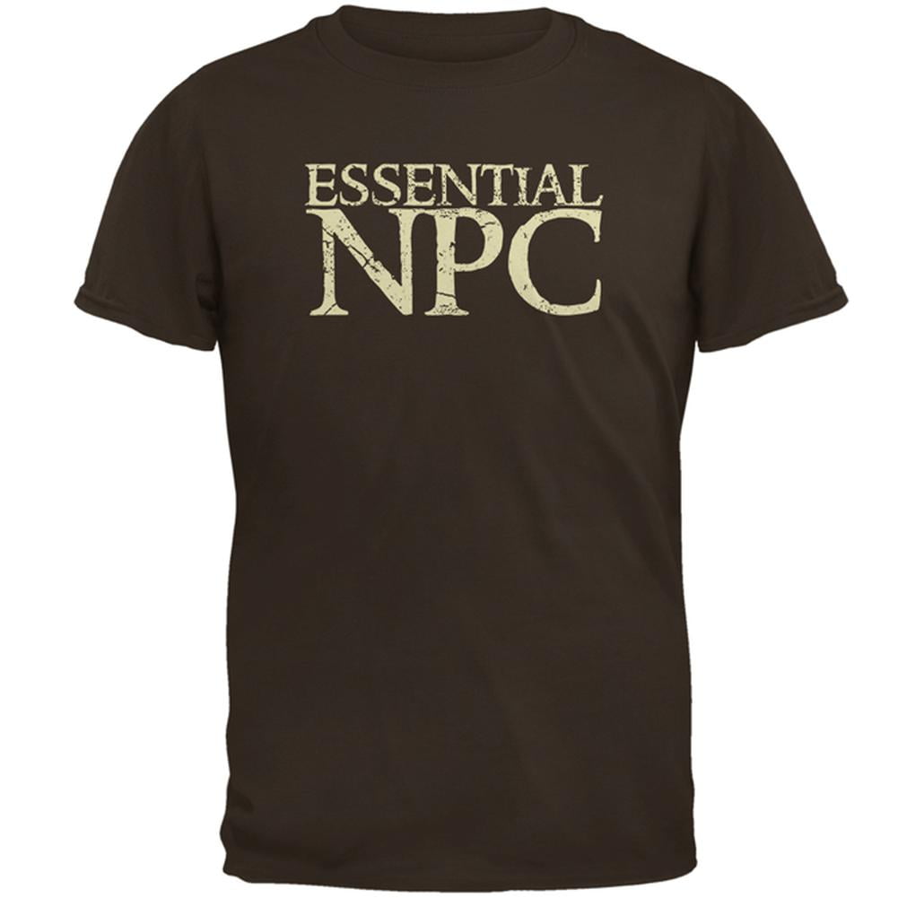 Essential NPC Gamer Funny Mens T Shirt Brown SM - Walmart.com