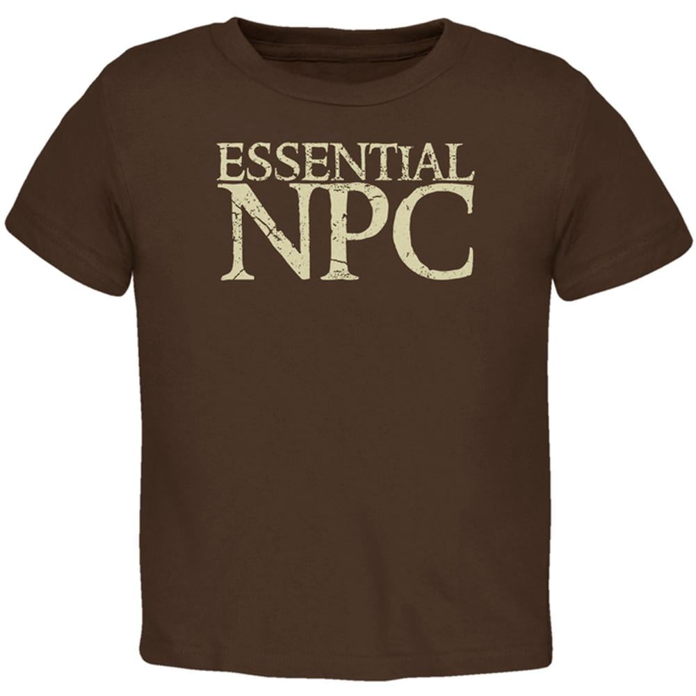 Essential NPC Gamer Funny Toddler T Shirt Brown 2T - Walmart.com