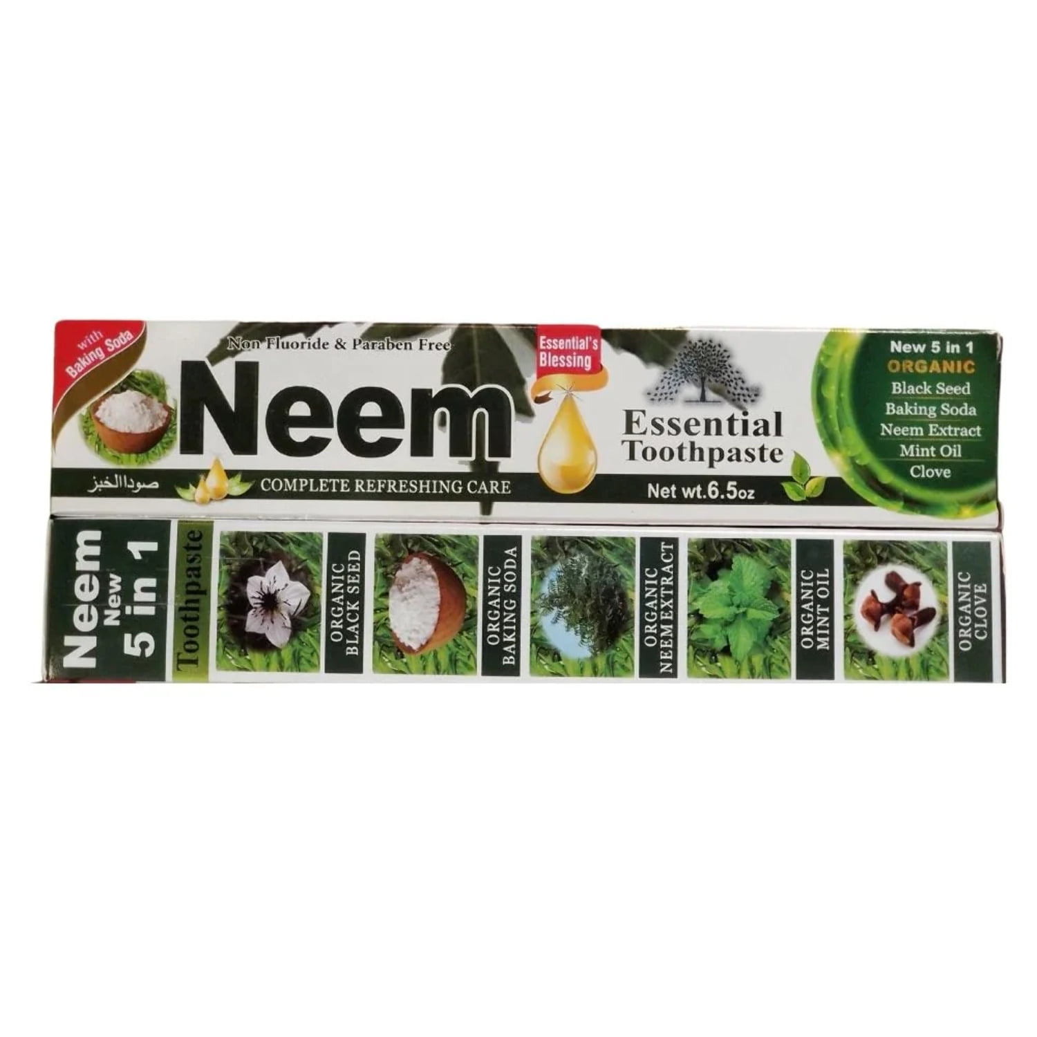 Essential Neem Toothpaste 100% Fluoride Free Vegan 6.5oz (Pack of 12 ...